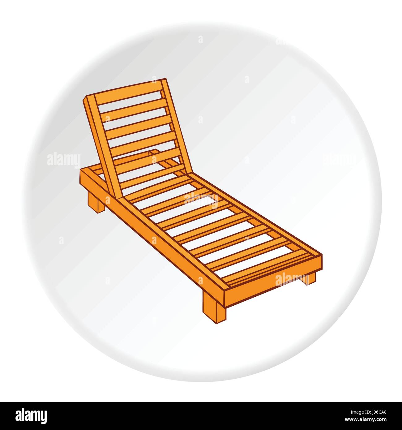 Wooden chaise lounge icon, cartoon style Stock Vector Image & Art - Alamy