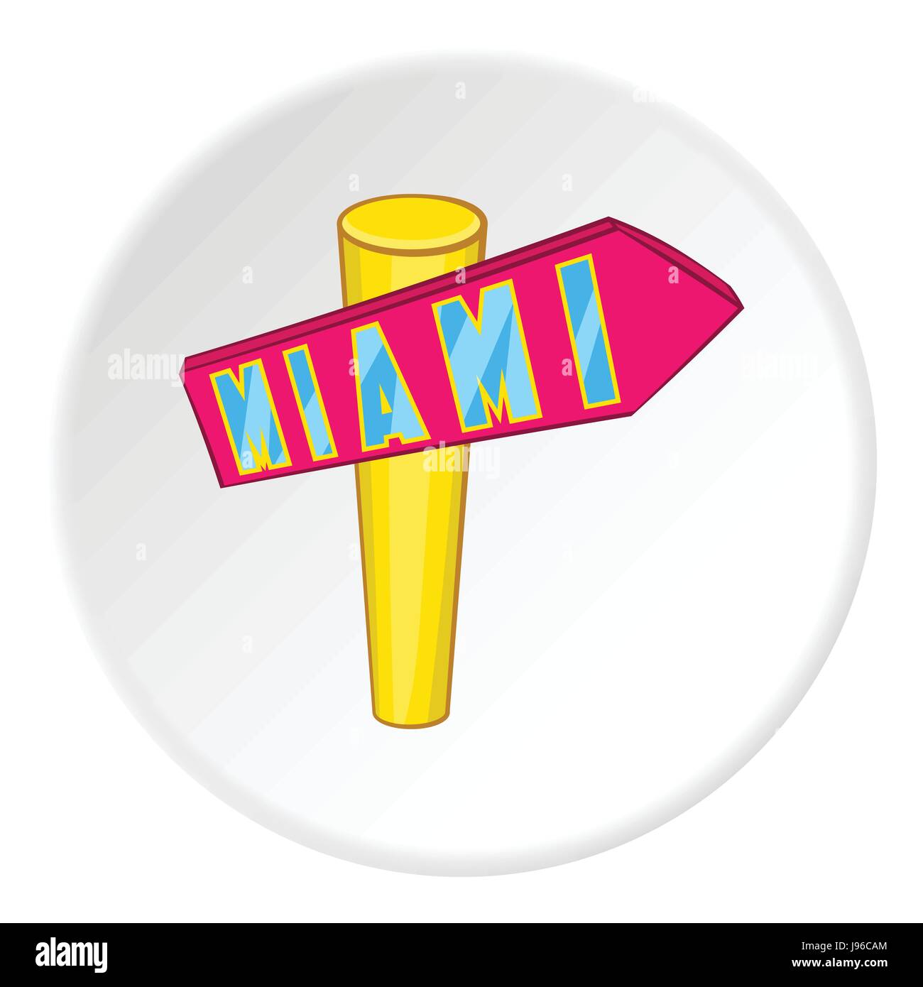 Miami roadsign Stock Vector Images - Alamy