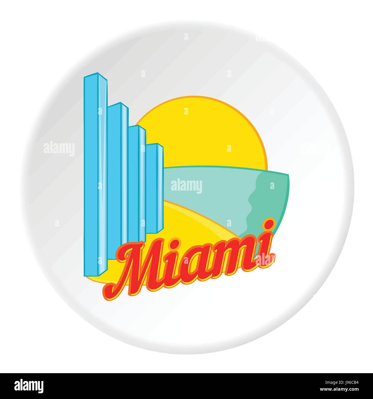 Sign Miami icon, cartoon style Stock Vector Image & Art - Alamy