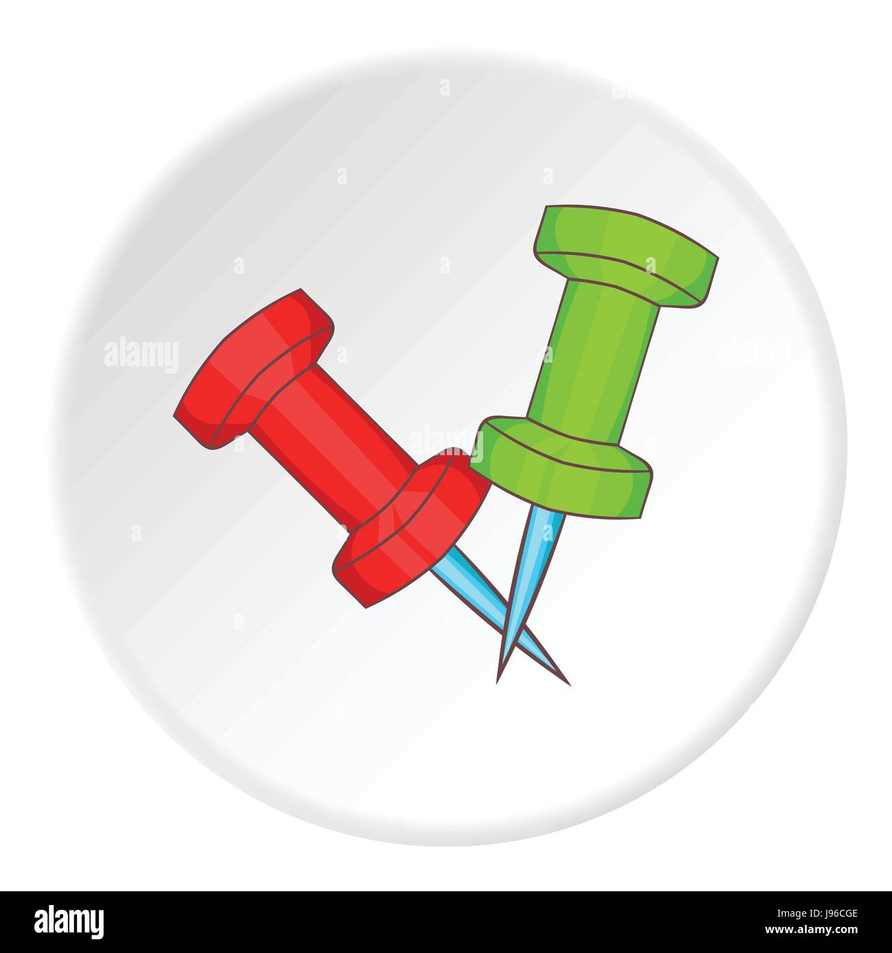 Pushpin icon, cartoon style Stock Vector Image & Art - Alamy