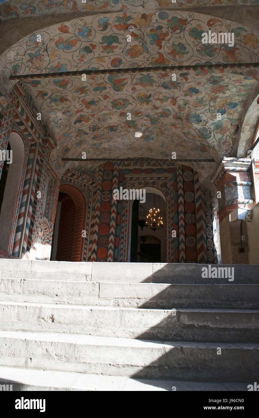 Moscow, Russia: stairs and flower ornament (18th century) on the ...