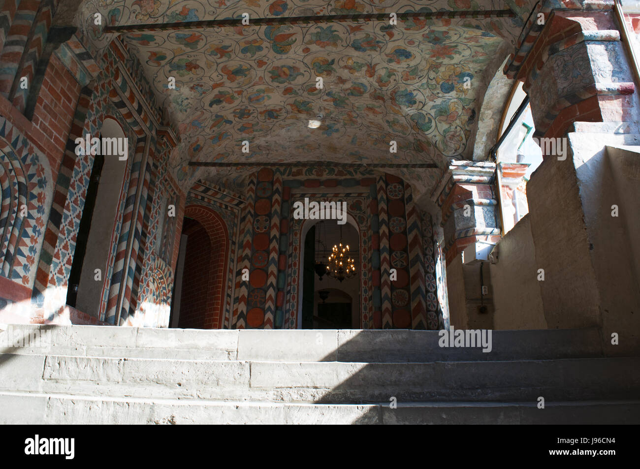 Moscow, Russia: stairs and flower ornament (18th century) on the ...