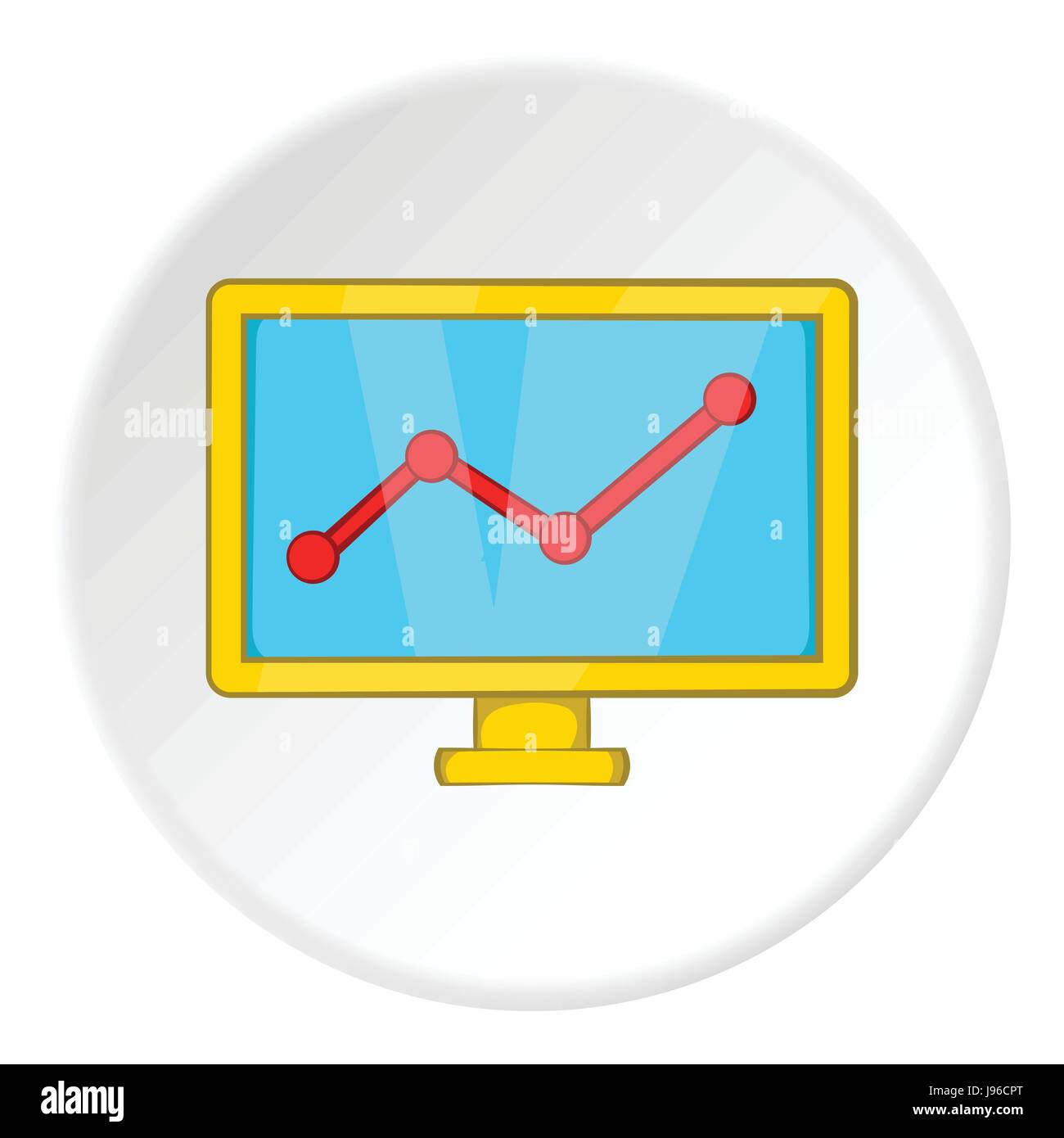 Statistics on monitor icon, cartoon style Stock Vector Image & Art - Alamy