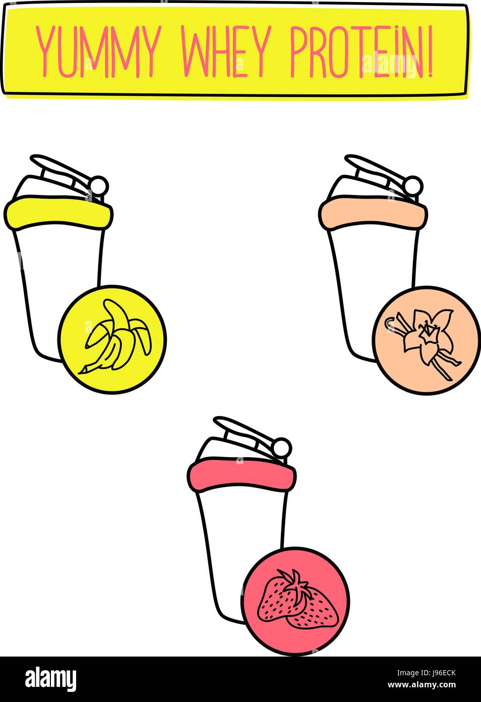 Protein powder drink Stock Vector Images - Alamy