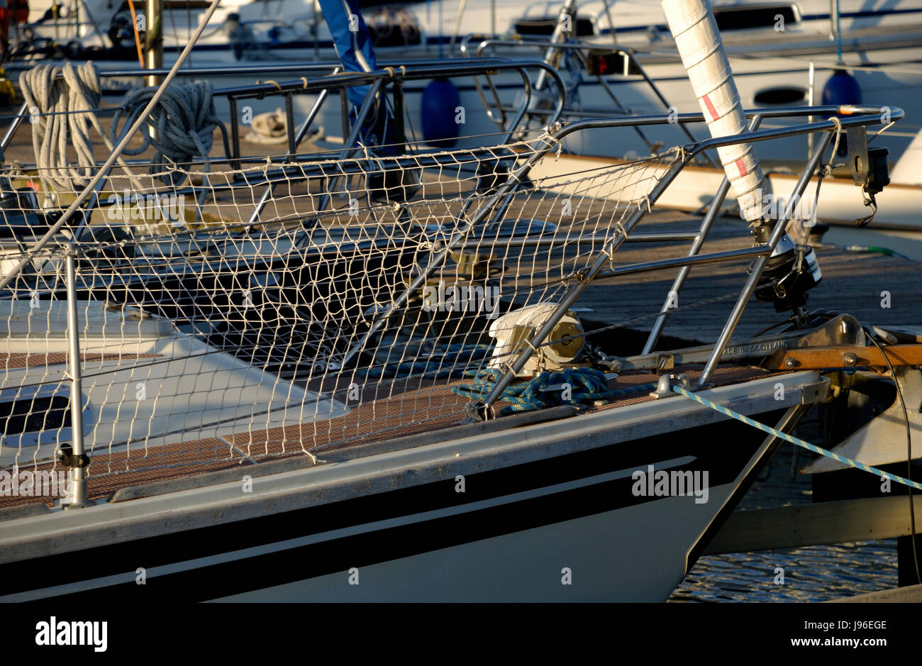 pulpit of a yacht in heiligenhafen Stock Photo - Alamy