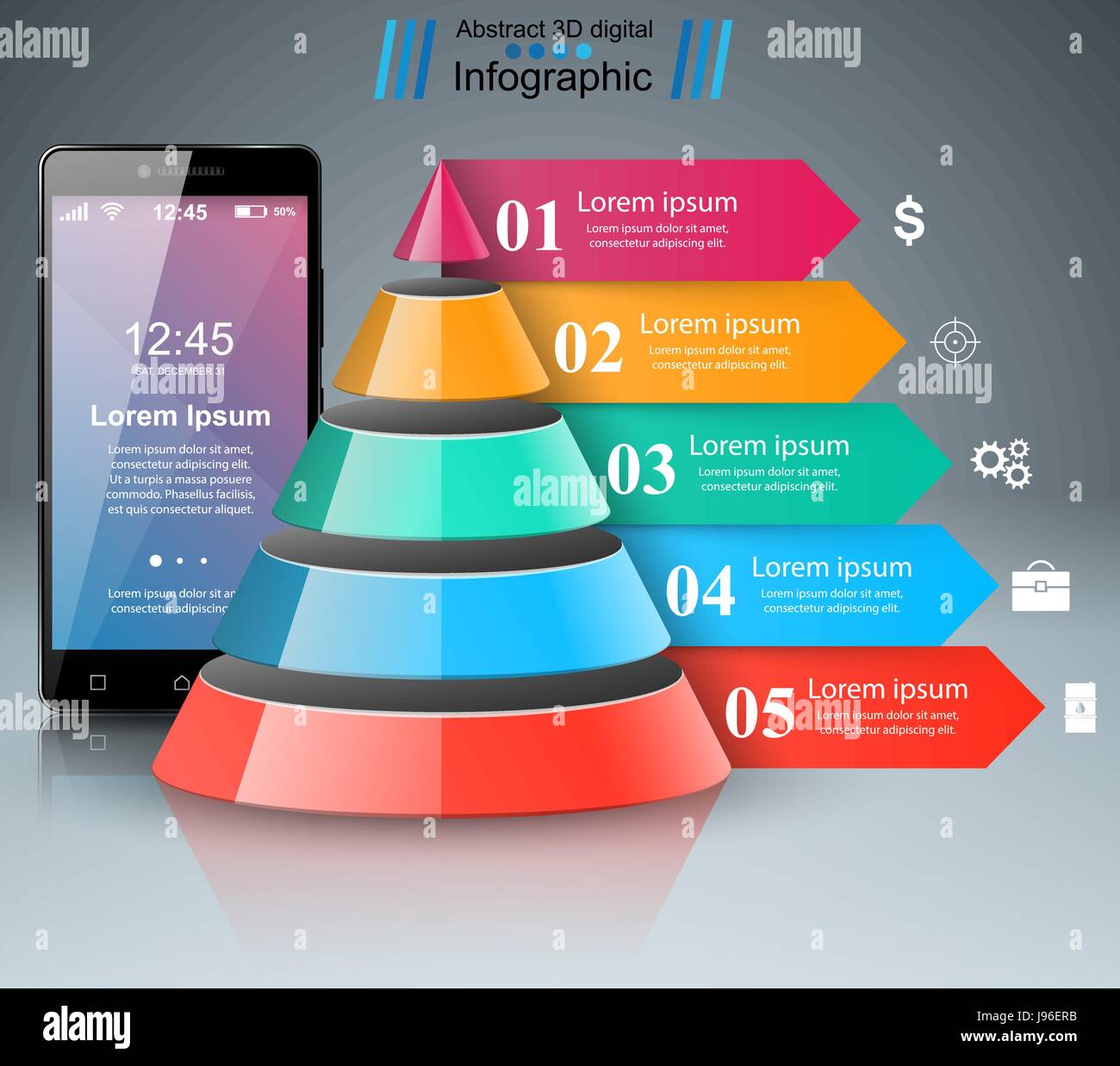 3D infographic. Smartphone icon Stock Vector Image & Art - Alamy