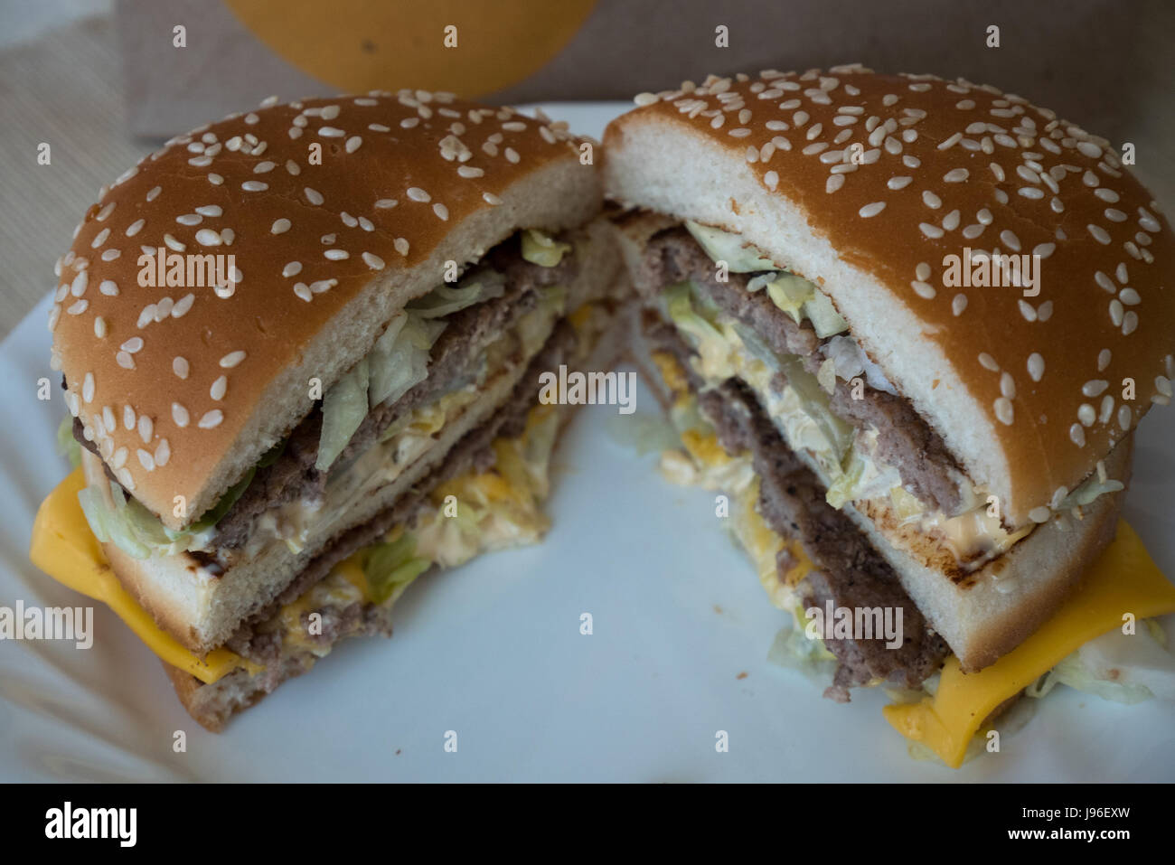 Cut out of a Mcdonalds big mac sandwich Stock Photo - Alamy