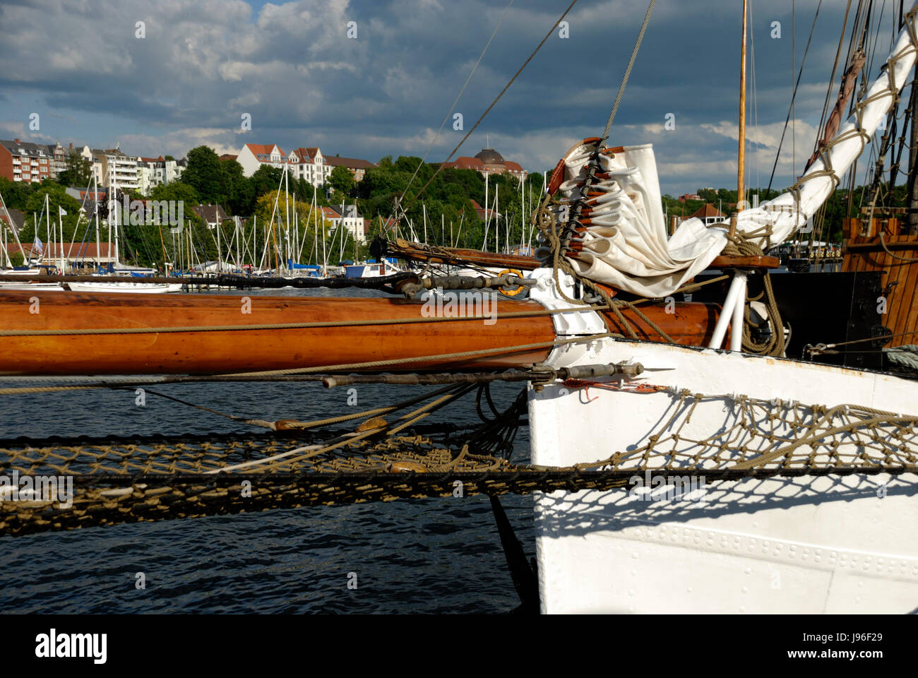 bow of a traditional sailing ship in flensburg Stock Photo - Alamy