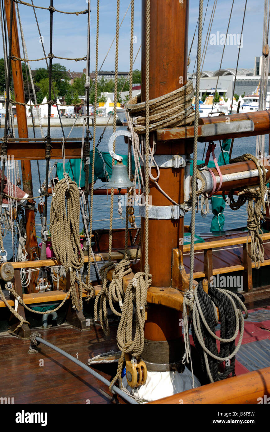 rigging on a traditional sailing ship in kiel Stock Photo - Alamy