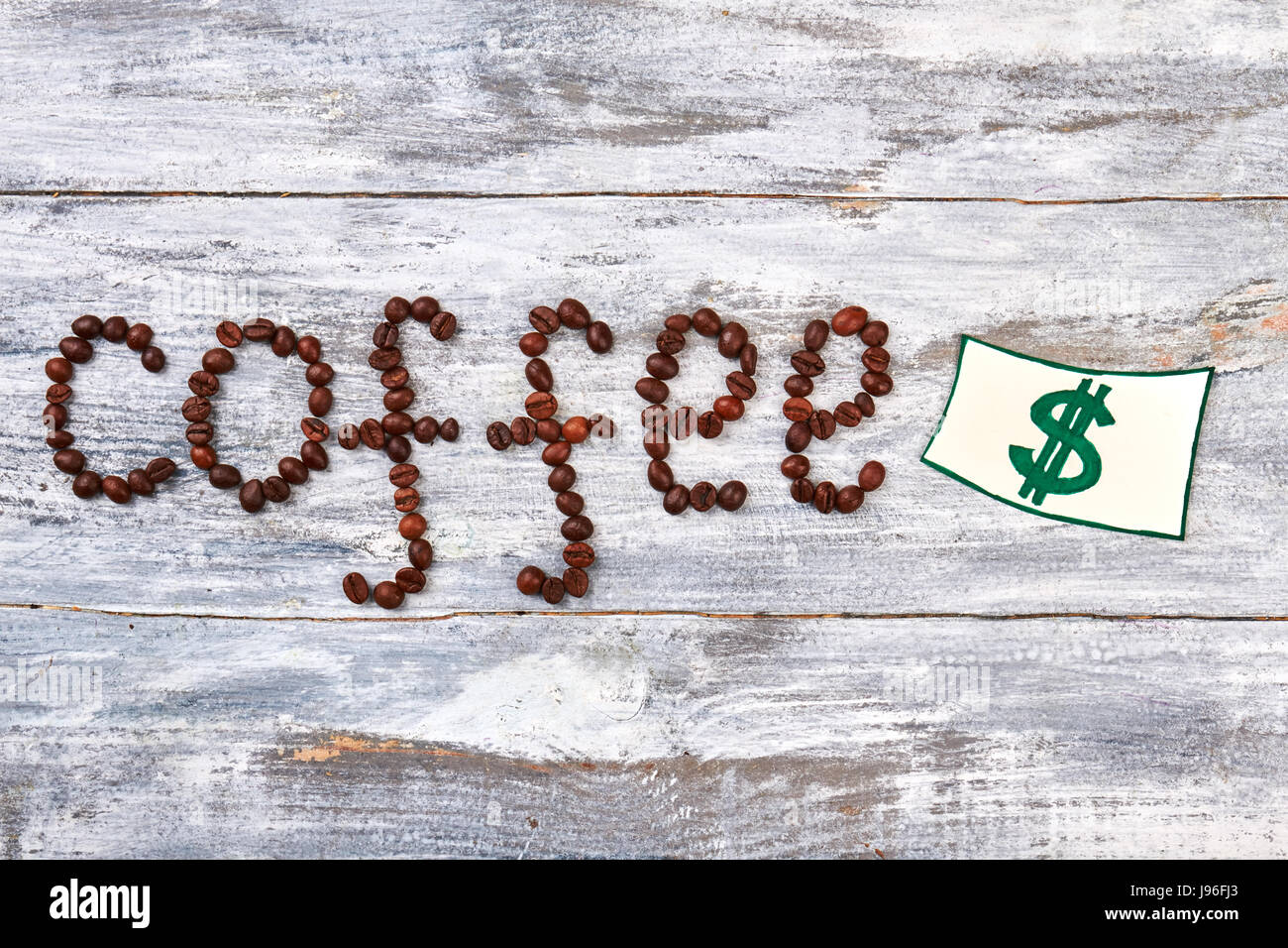 Coffee and image of money Stock Photo - Alamy