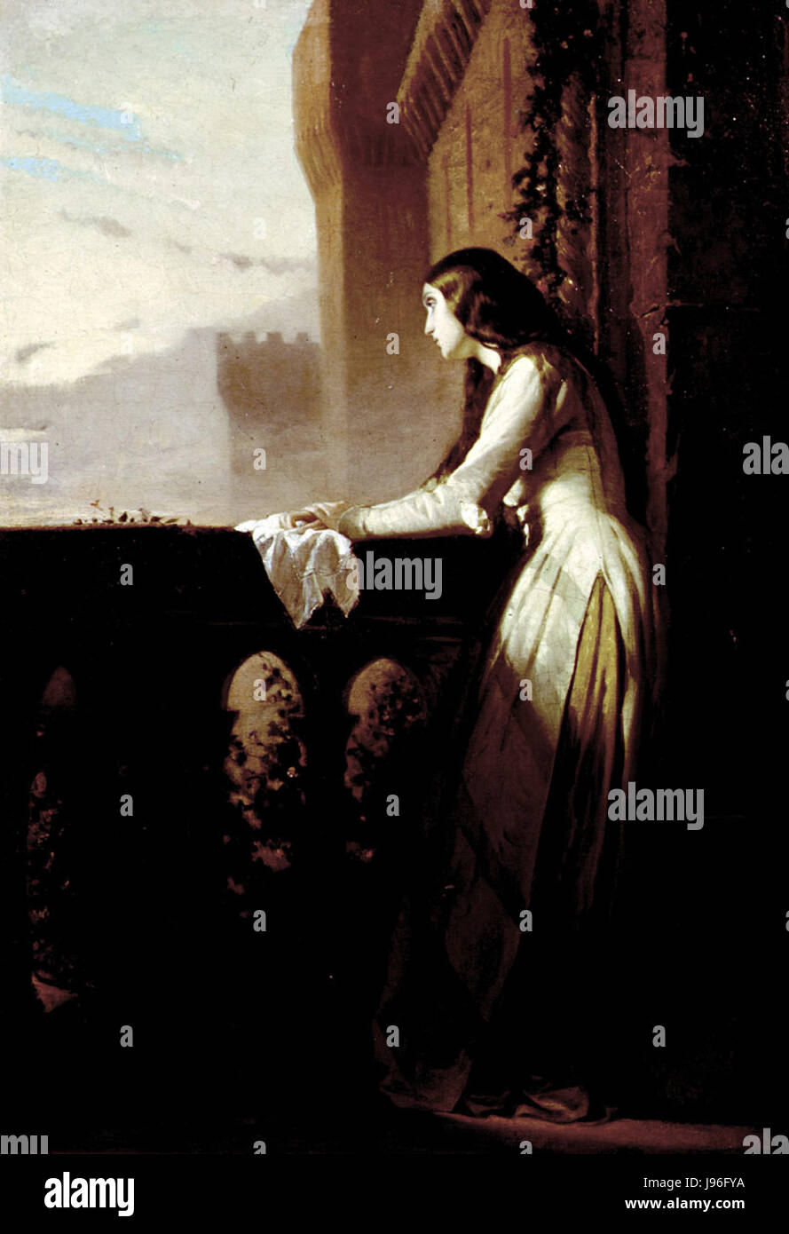 Stefano Ussiâ€™s painting La Pia deâ€™ Tolomei portrays a tragic scene ...