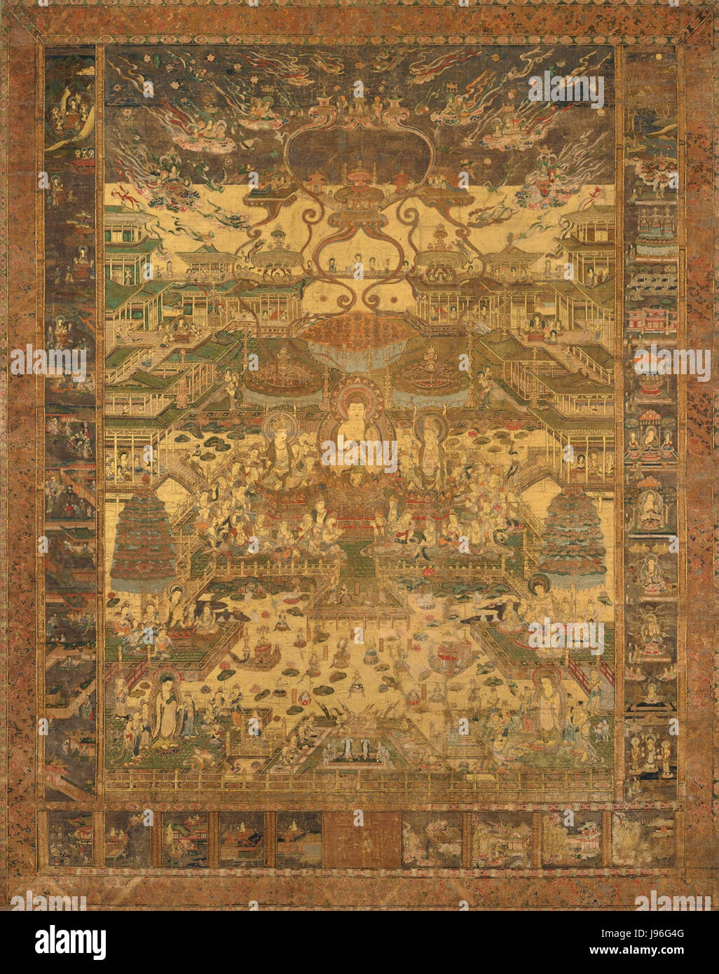 The Taima Mandala, a 14th-century Japanese Buddhist painting, is housed ...