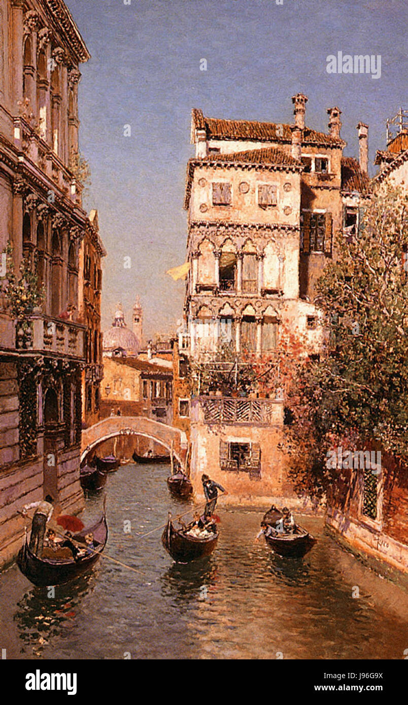 Ortega Martin Rico y Along The Canal, Venice Stock Photo - Alamy