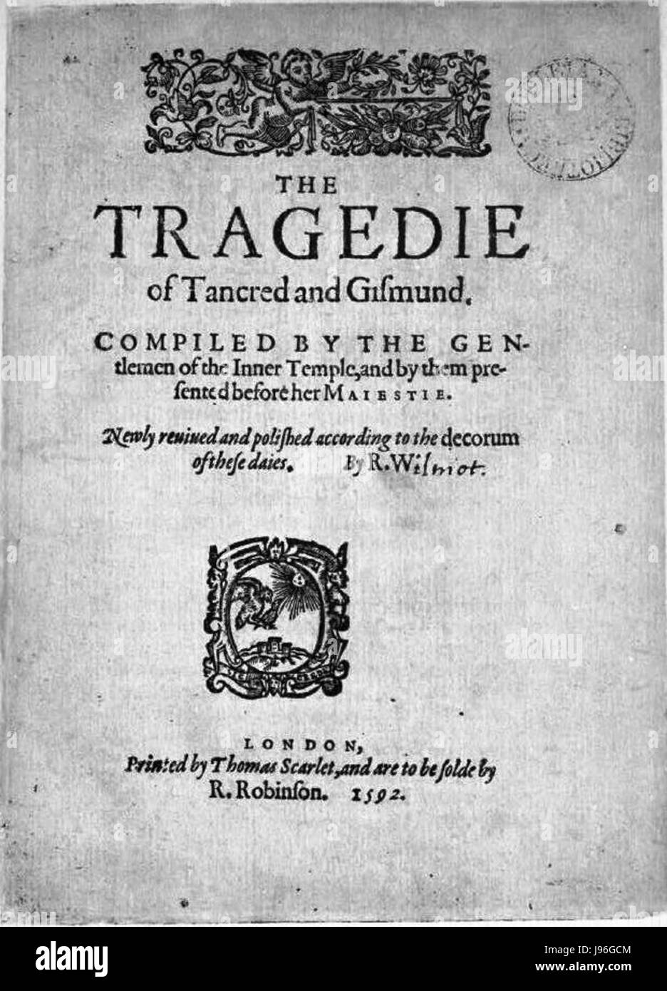 Tancred and Gismond TP 1592 Stock Photo - Alamy