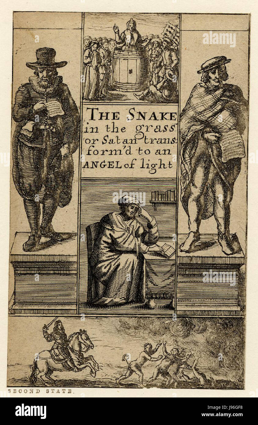 A historical painting titled 'The Snake in the Grass or Satan Transform ...