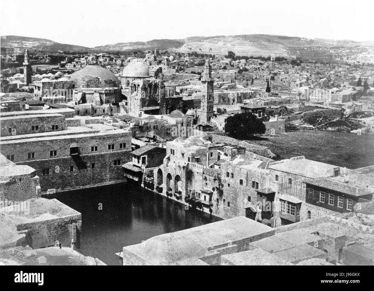 This photograph by Francis Frith depicts the Pool of Hezekiah in ...