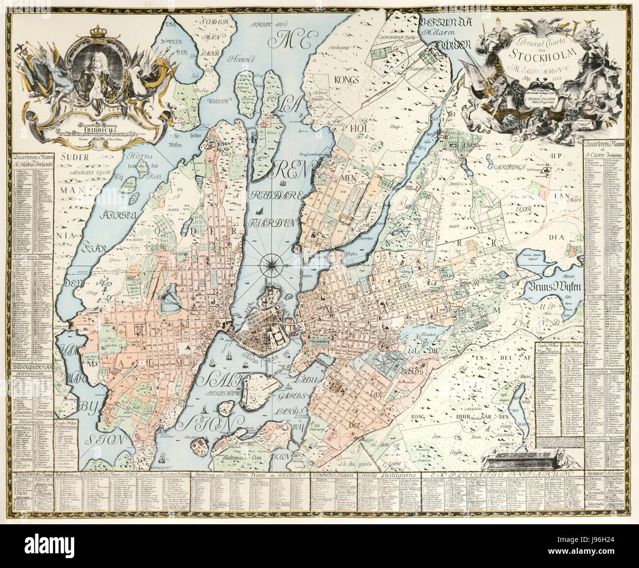 This map, created by Tillaeus in 1733, is a significant historical ...