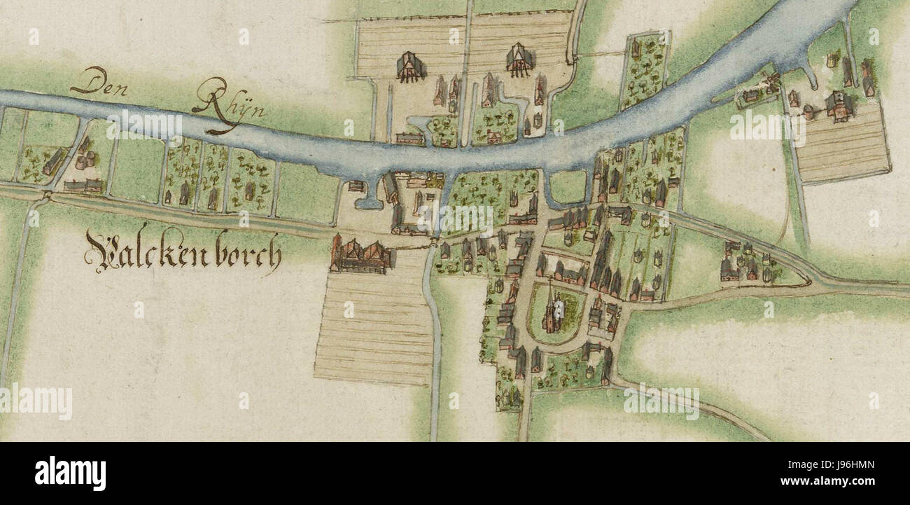 This map of Valkenburg, produced by P. van Bilderbeeck, shows detailed ...