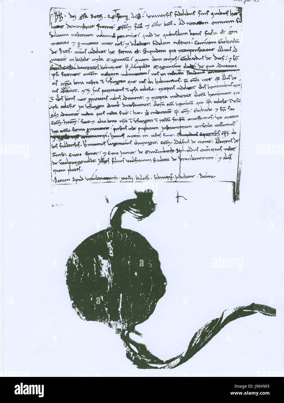 The 'Urkunde 1207' is a historical document from the year 1207, often ...