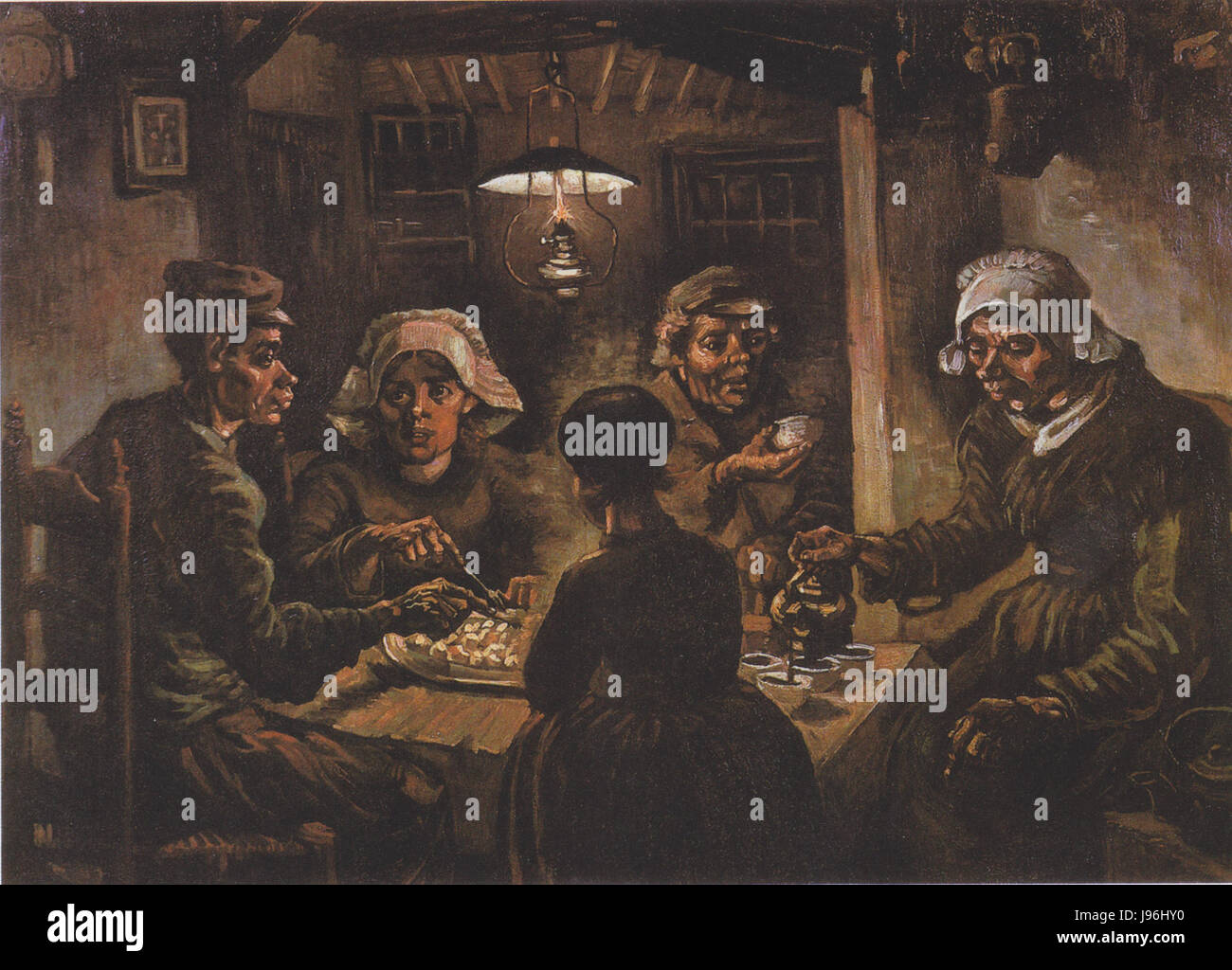 Van Gogh's 'Die Kartoffelesser' (The Potato Eaters) depicts a group of ...