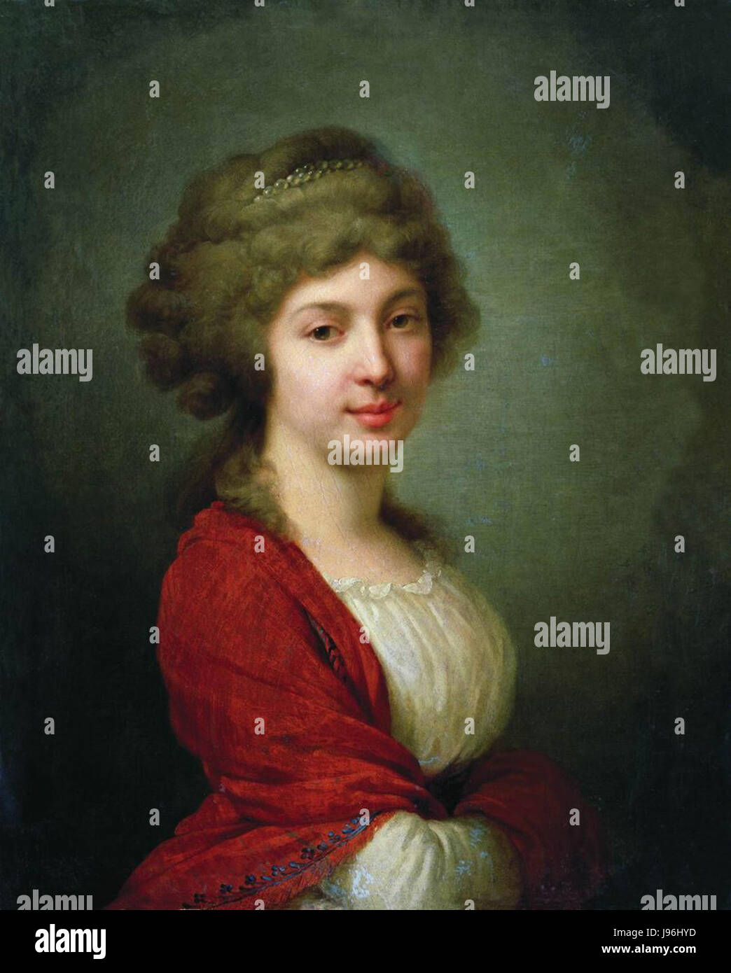 A portrait of Vera Zavadskaya, painted by the Russian artist ...