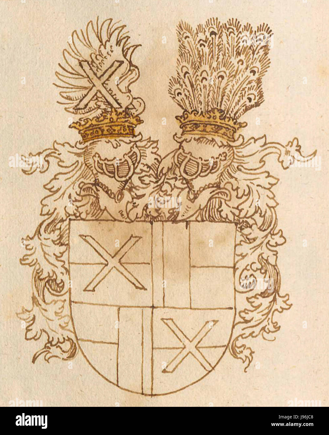 This image features a coat of arms from 1594, listed in BSB cod icon ...