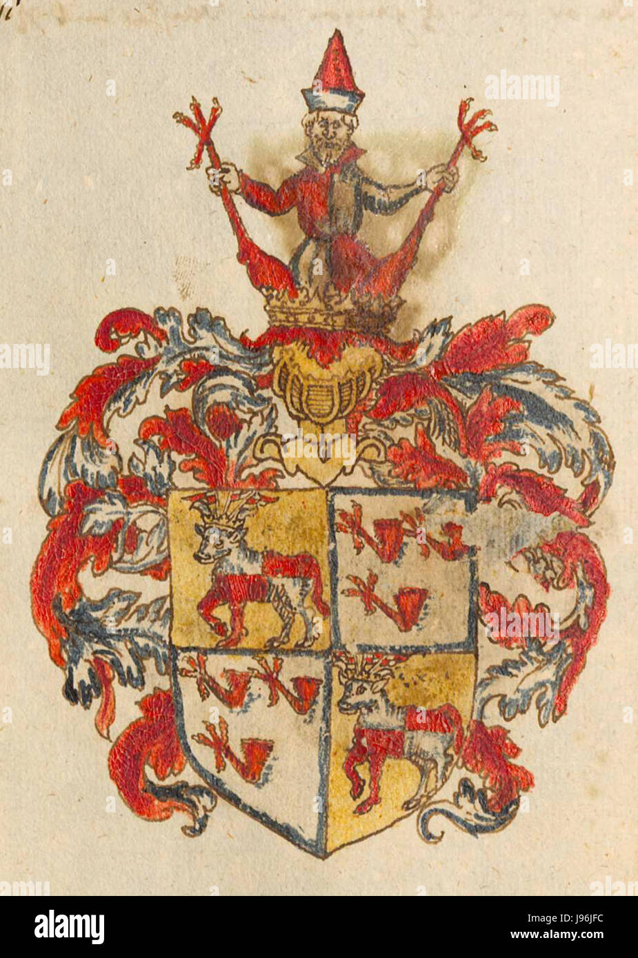 'Wappen' refers to a heraldic coat of arms from 1594, associated with ...