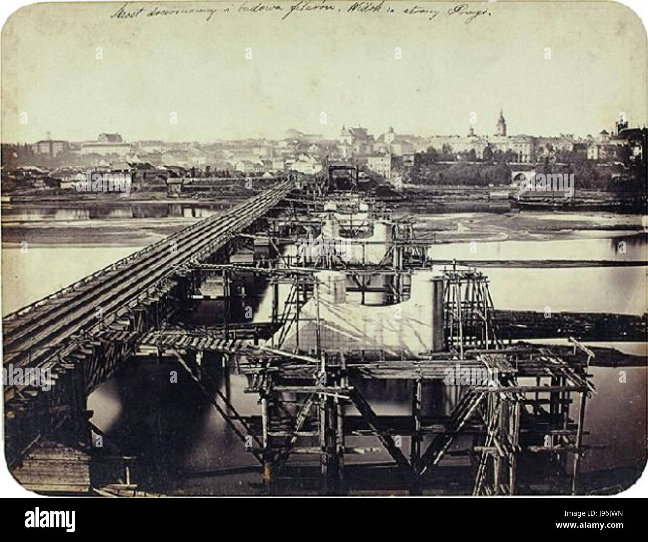 The Kierbedzia Bridge in Warsaw, constructed in 1862, was a significant ...