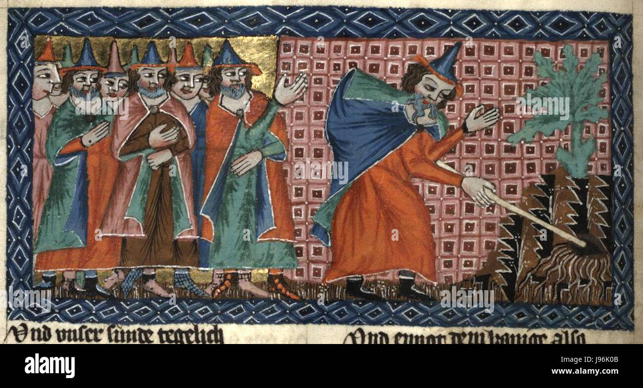 The 'Weltchronik Fulda Aa88 132v' is a historical manuscript, with ...