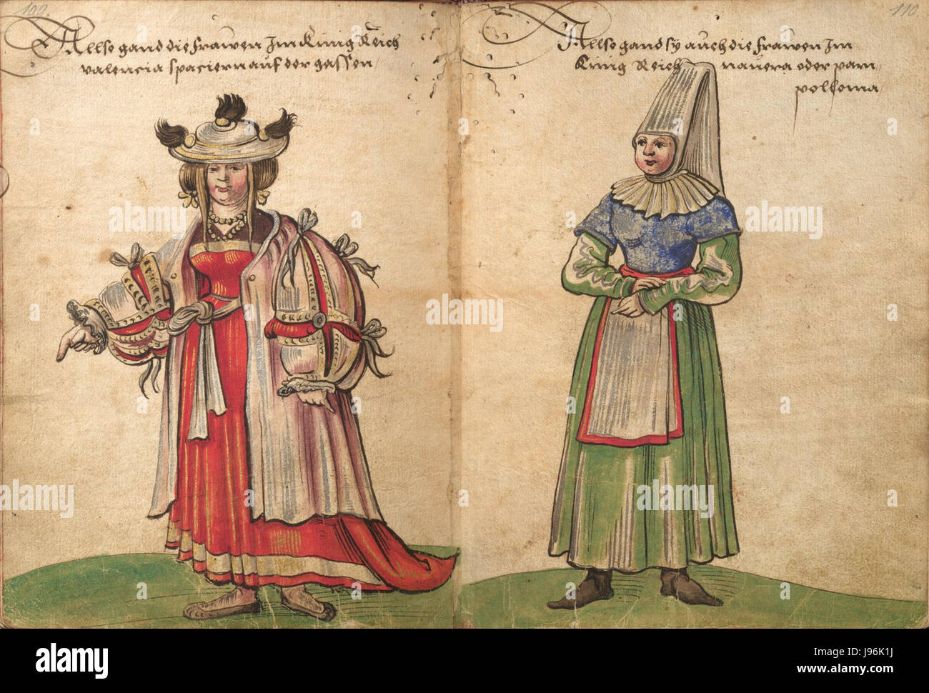 Weiditz Trachtenbuch 109 110 Stock Photo - Alamy