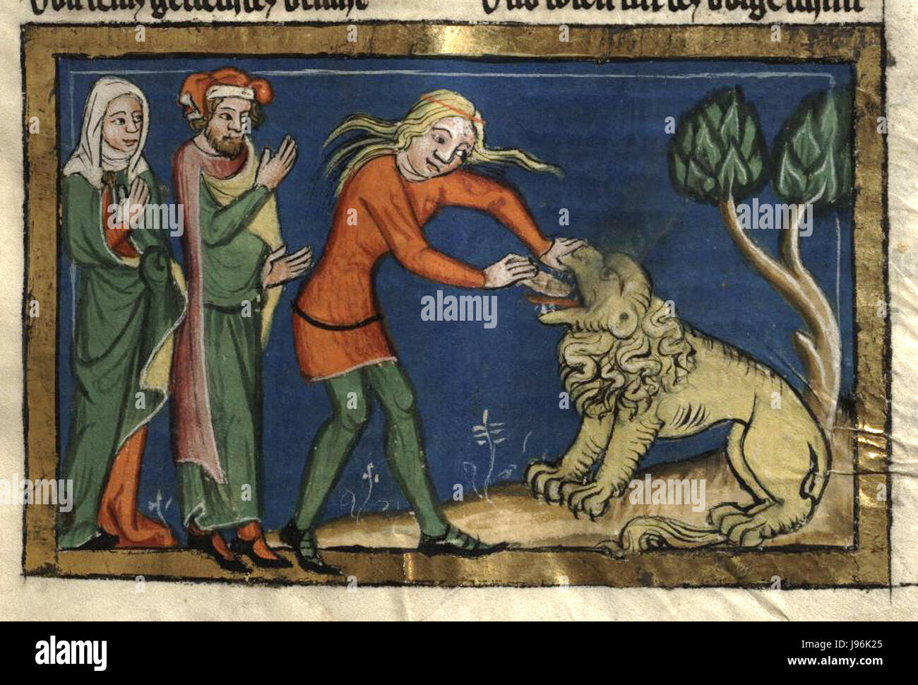 A detail from the *Weltchronik Fulda Aa88*, a medieval chronicle that ...