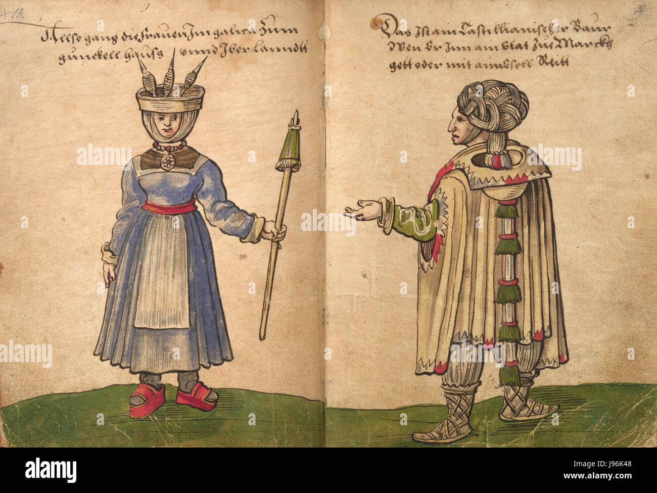 Weiditz Trachtenbuch 018 019 Stock Photo - Alamy