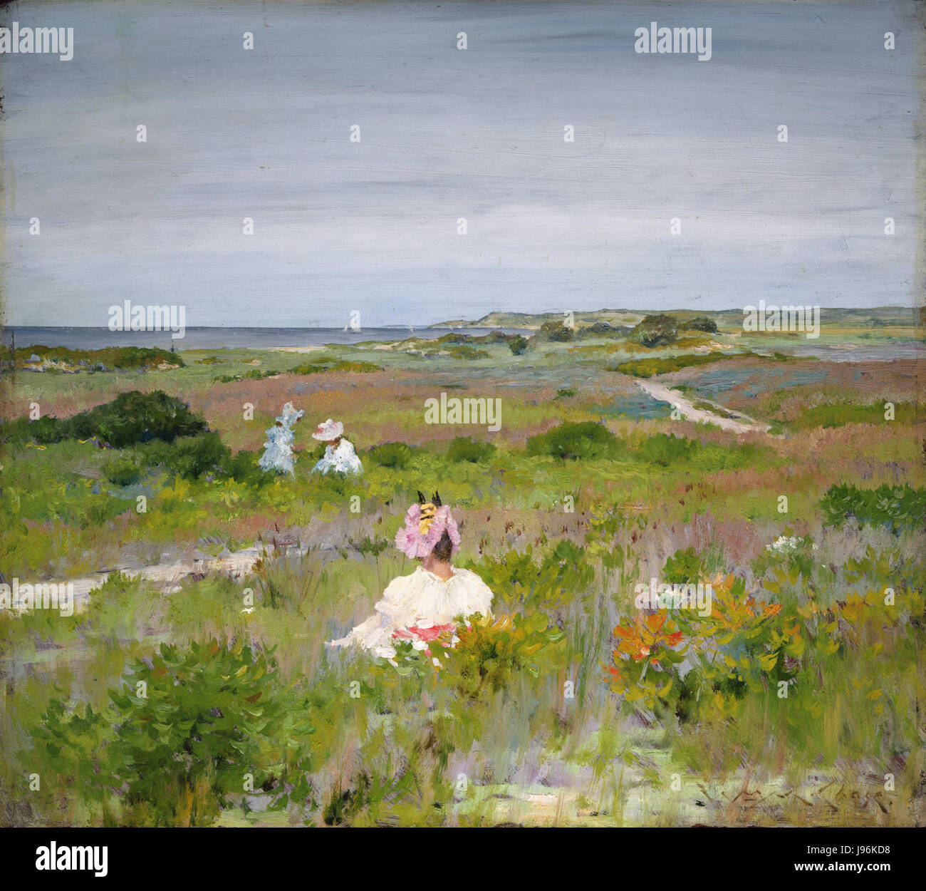 This painting by William Merritt Chase, created around 1896, depicts a ...