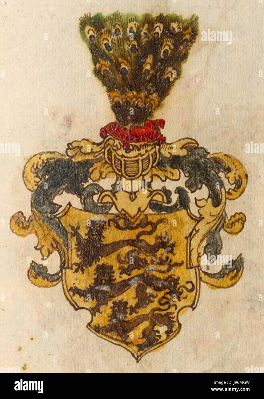Wappen 1594 is a heraldic symbol, depicted in a manuscript from the ...