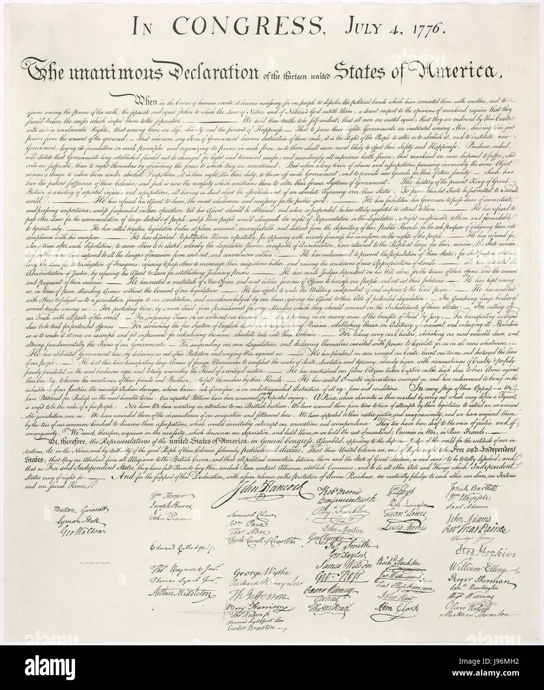 Declaration of independence 1776 hi-res stock photography and images ...