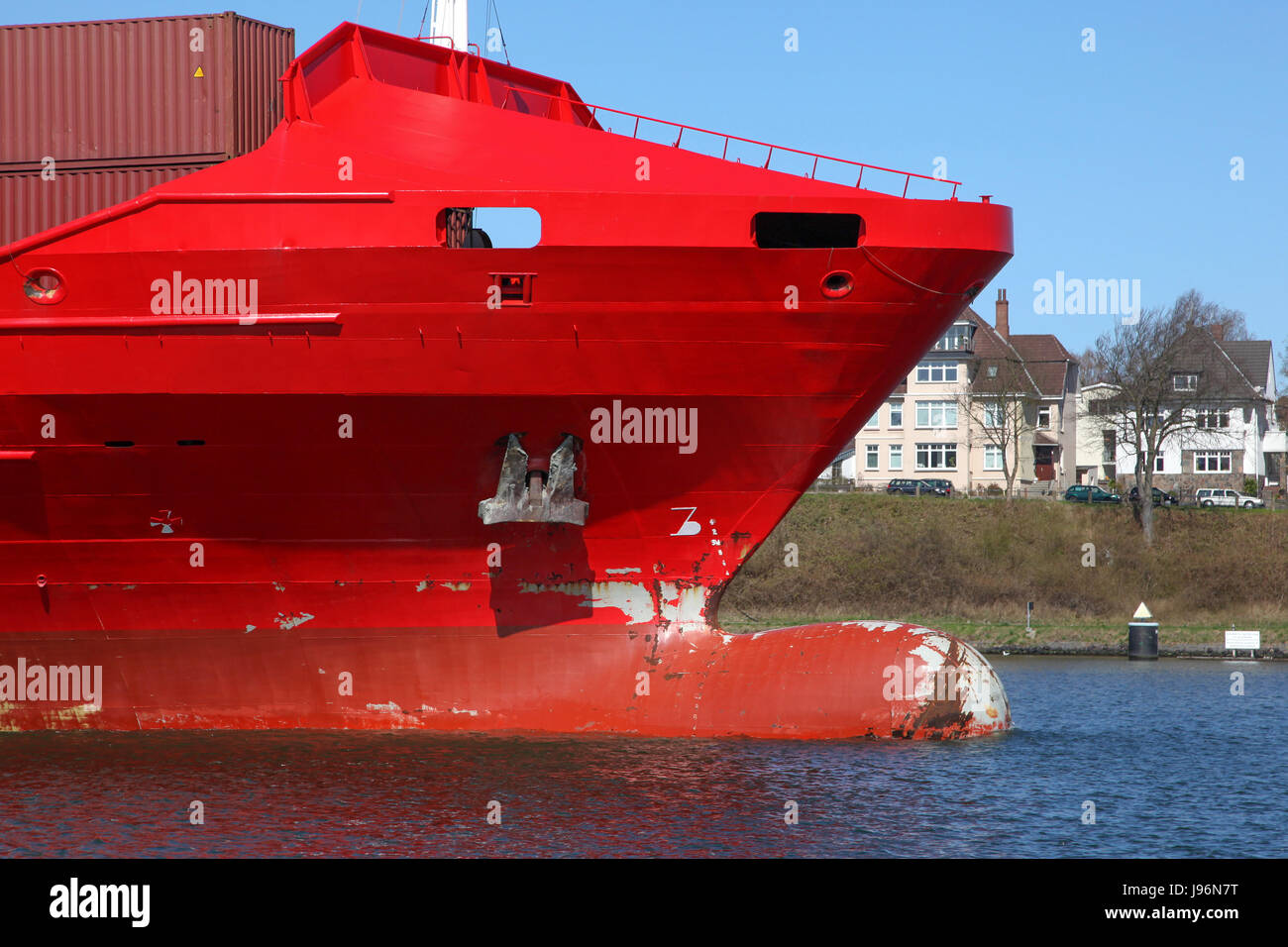 bow of a container ship Stock Photo - Alamy