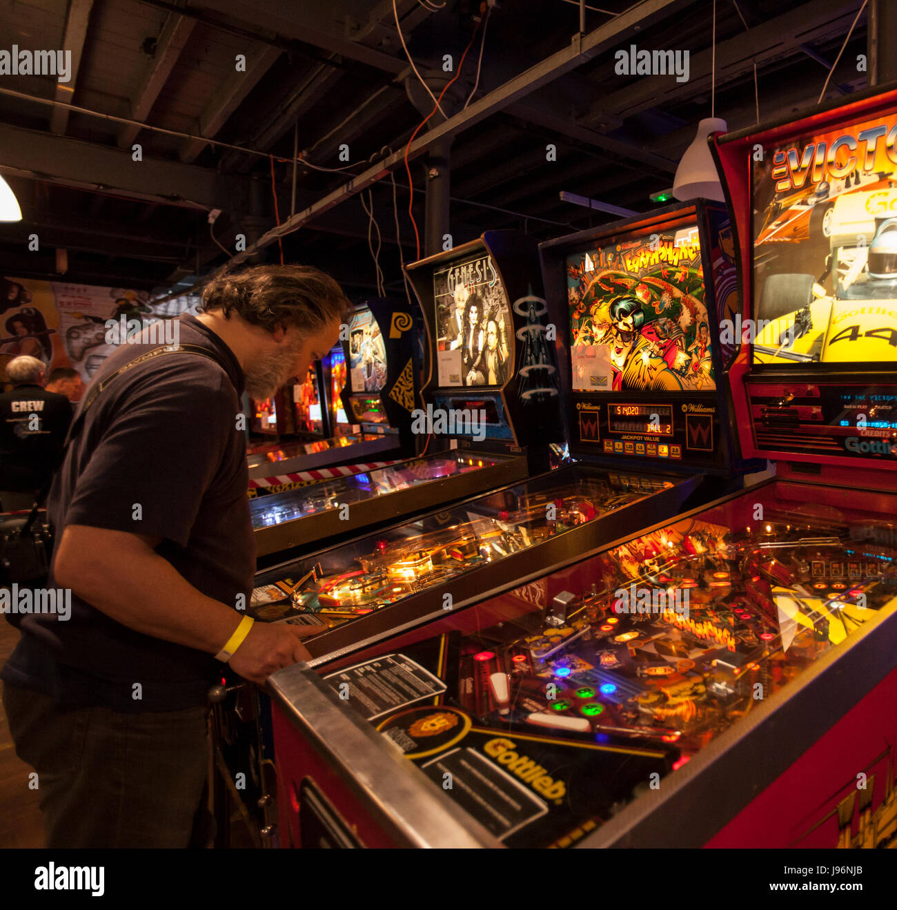 Various collection of arcades. Games being refurbished and fixed, retro ...