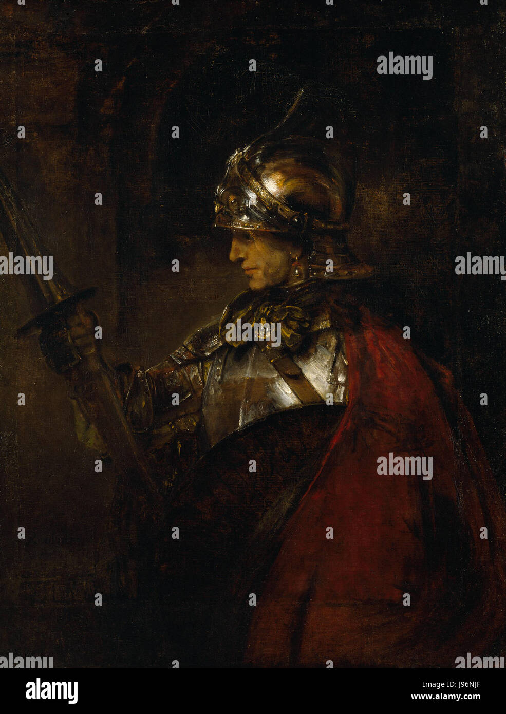 *Man in Armour* by Rembrandt showcases the artist's skill in ...