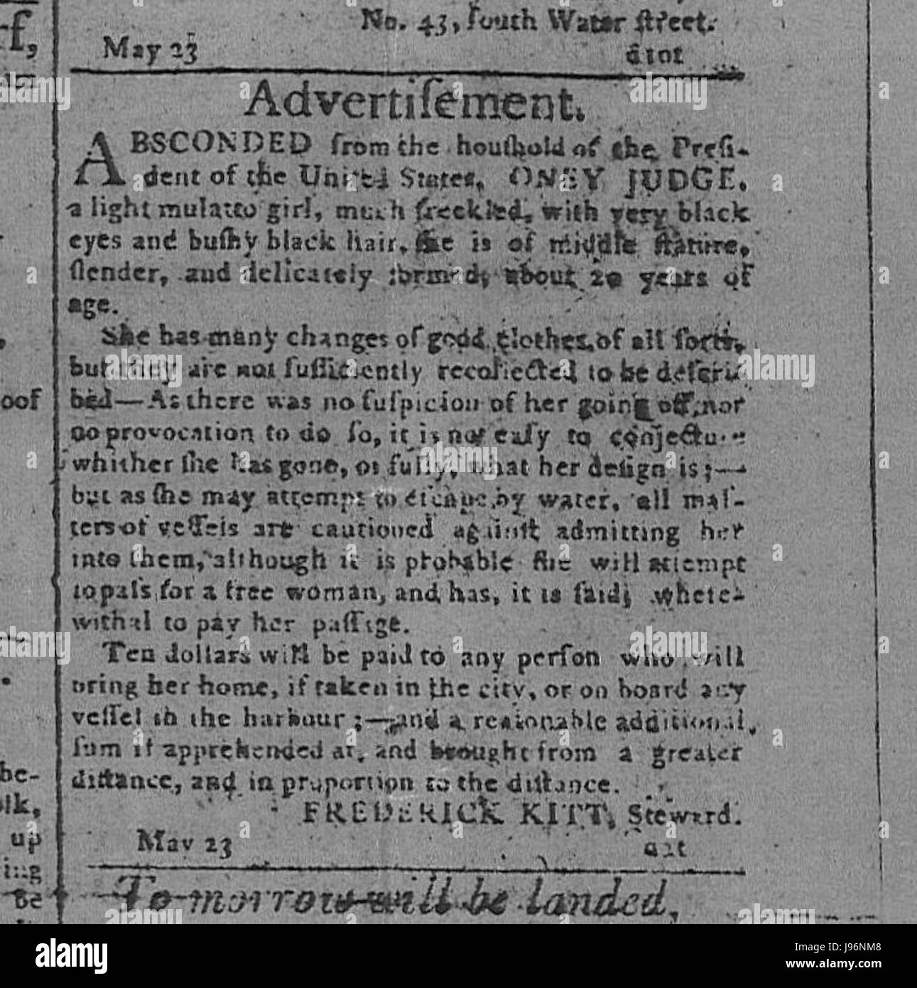 Oney judge hi-res stock photography and images - Alamy