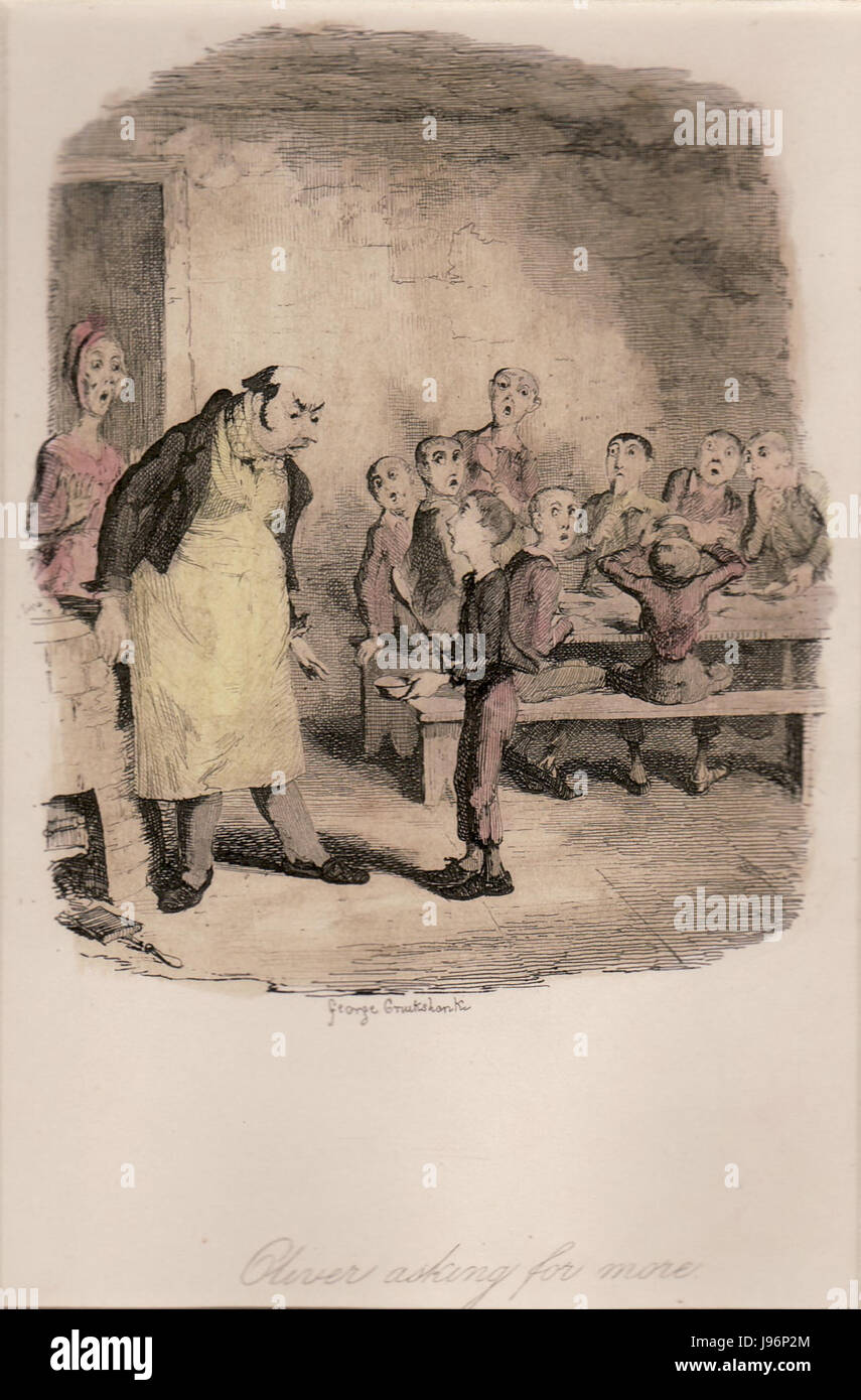An illustration from Charles Dickens' 'Oliver Twist' by George ...