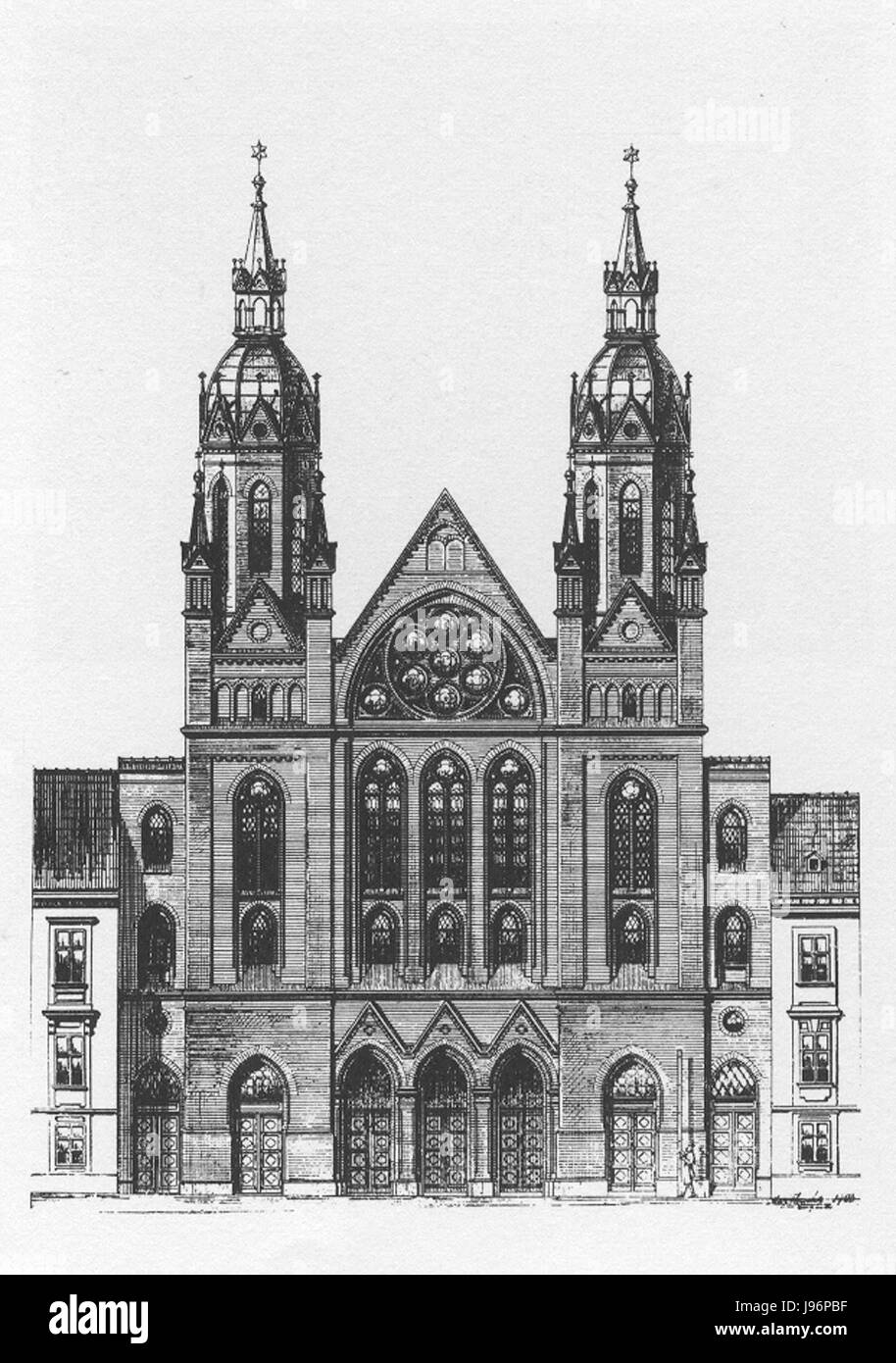 The 'Synagoge Neudeggergasse' plan refers to a historic Jewish ...