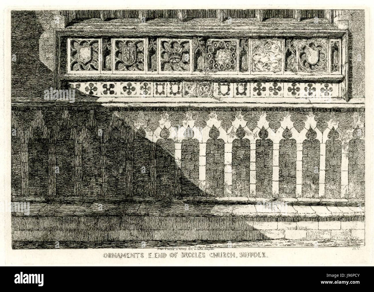Henry Davyâ€™s 1827 artwork depicts the ornamental features on the east ...