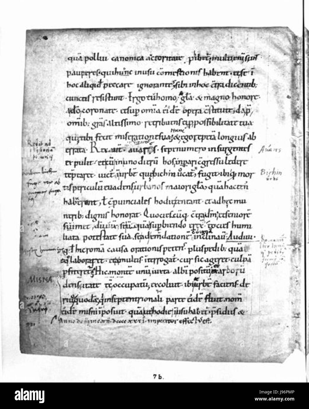 A page from Thietmar of Merseburgâ€™s Chronicle, an important medieval ...