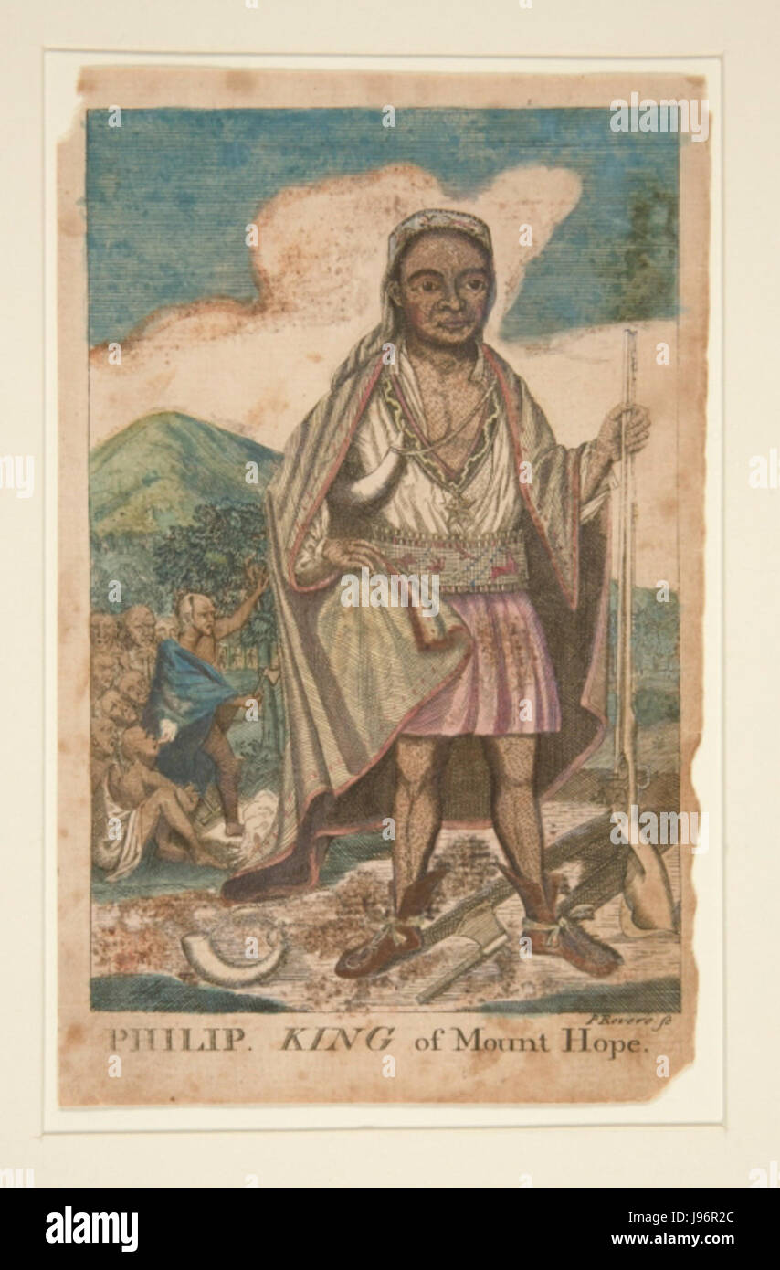Philip King of Mount Hope by Paul Revere Stock Photo - Alamy