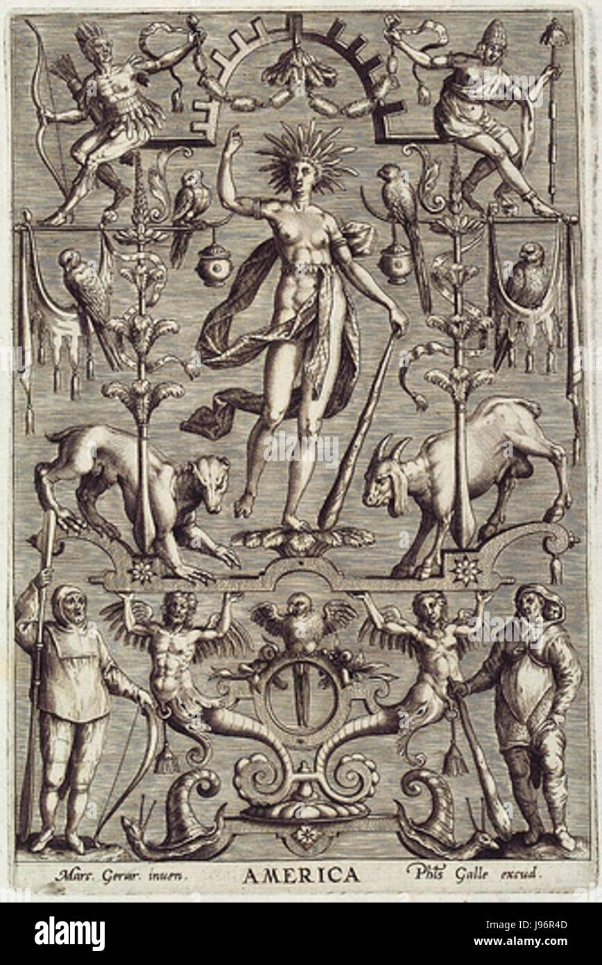 Phillip Galle America Stock Photo - Alamy