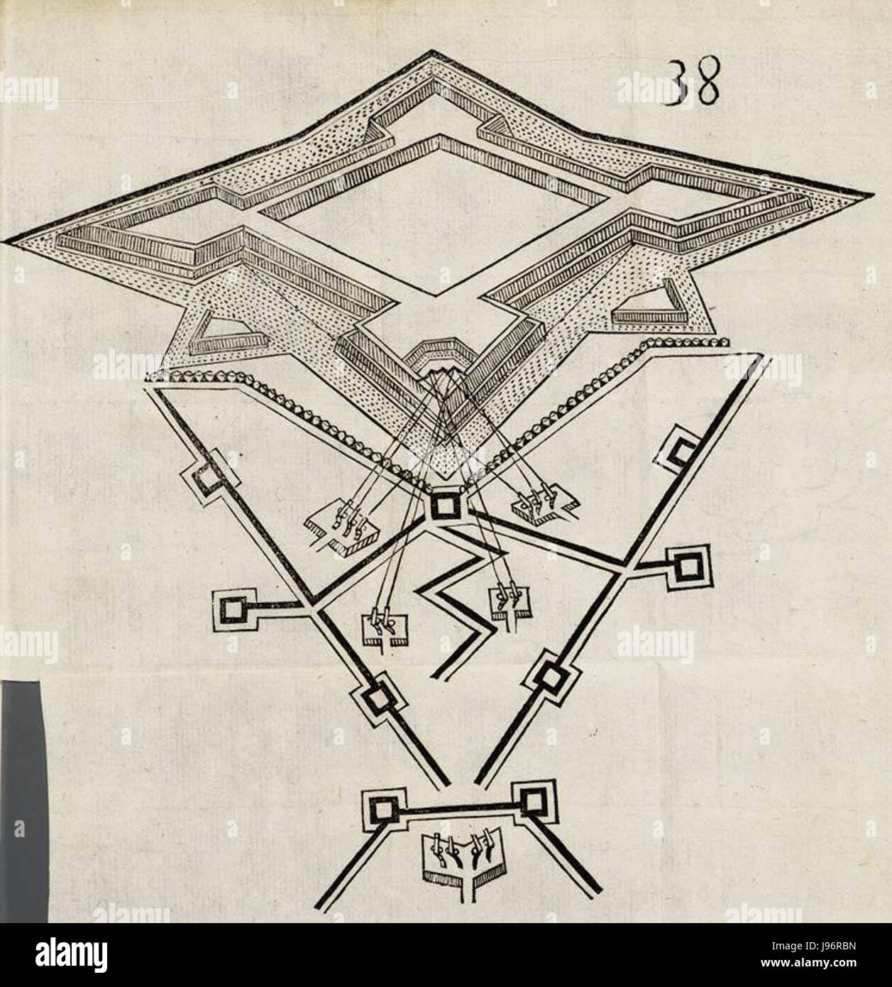 This perspective drawing, created by Johannes Janssonius van Waesberge ...