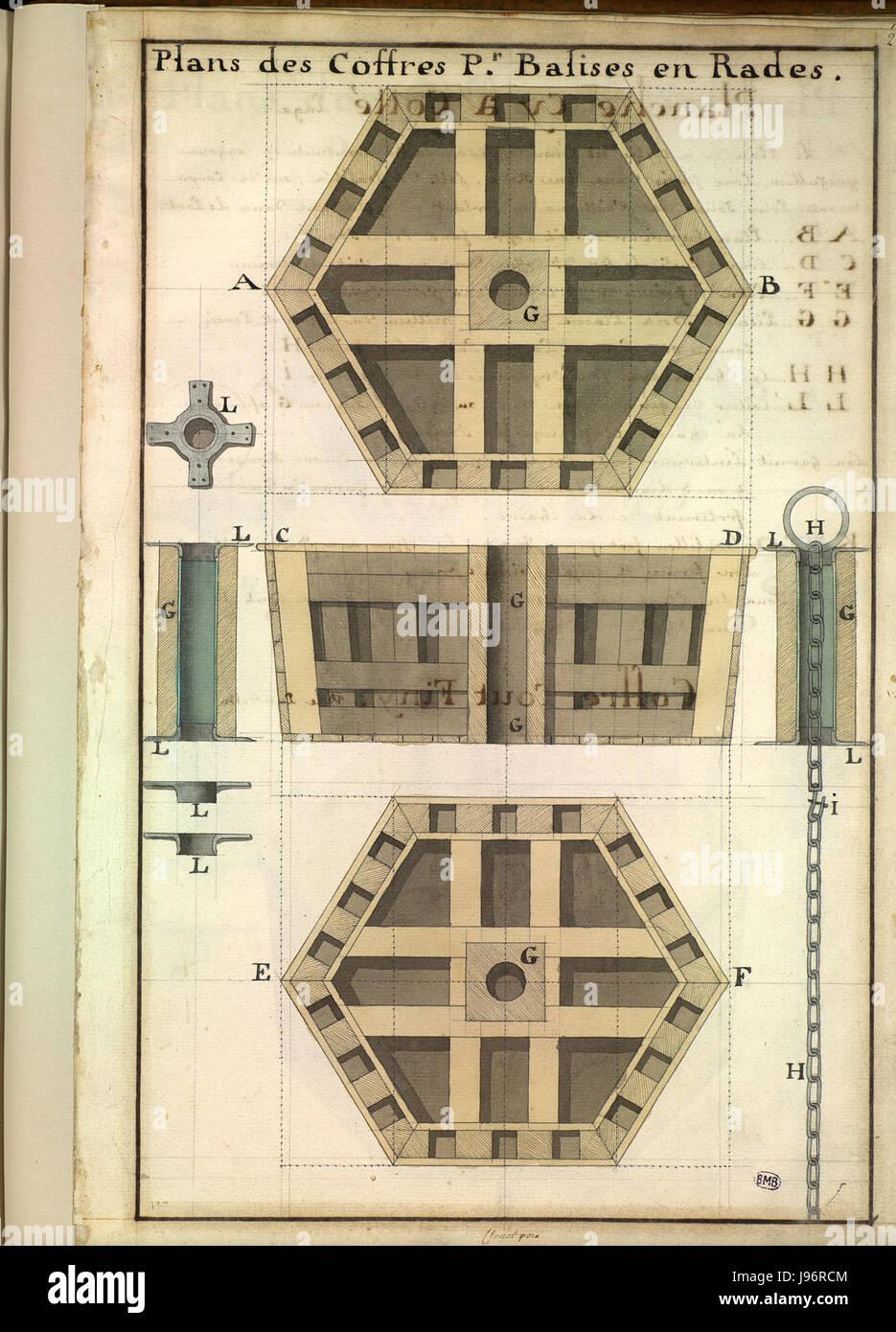 These plans depict beacon systems used to guide ships in harbors ...