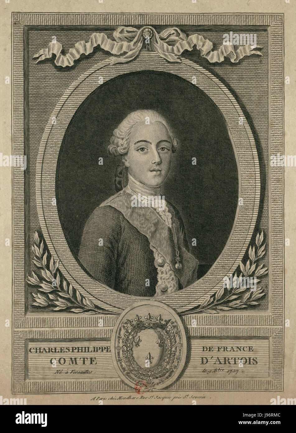 This portrait depicts Charles X of France before his reign, when he ...