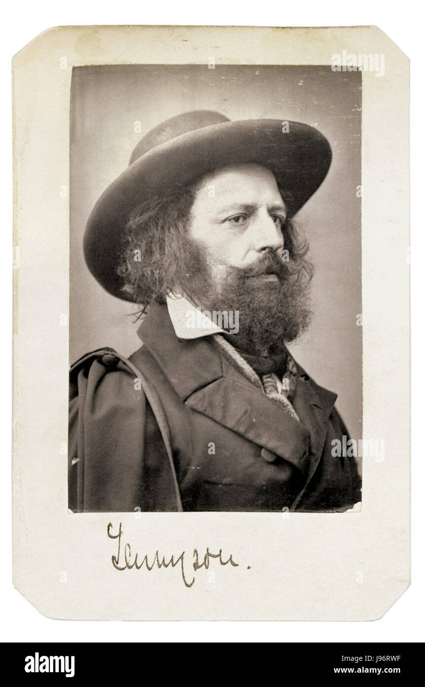 A mid-19th-century portrait of Alfred Lord Tennyson, capturing the ...
