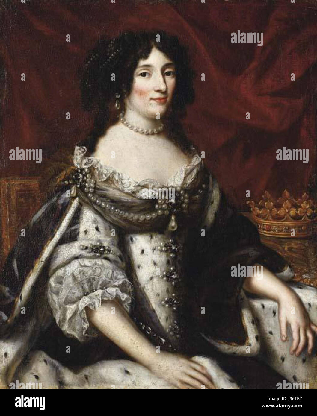 This presumed portrait of Mary of Modena, created by an artist from ...